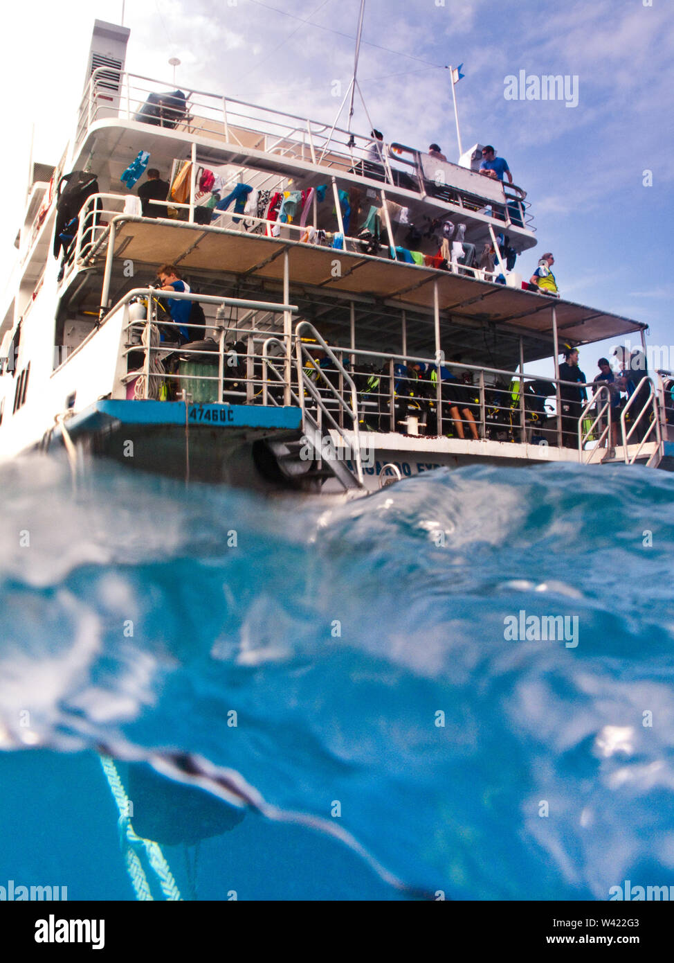 A partially submerged photograph of a small cruise ship Stock Photo - Alamy