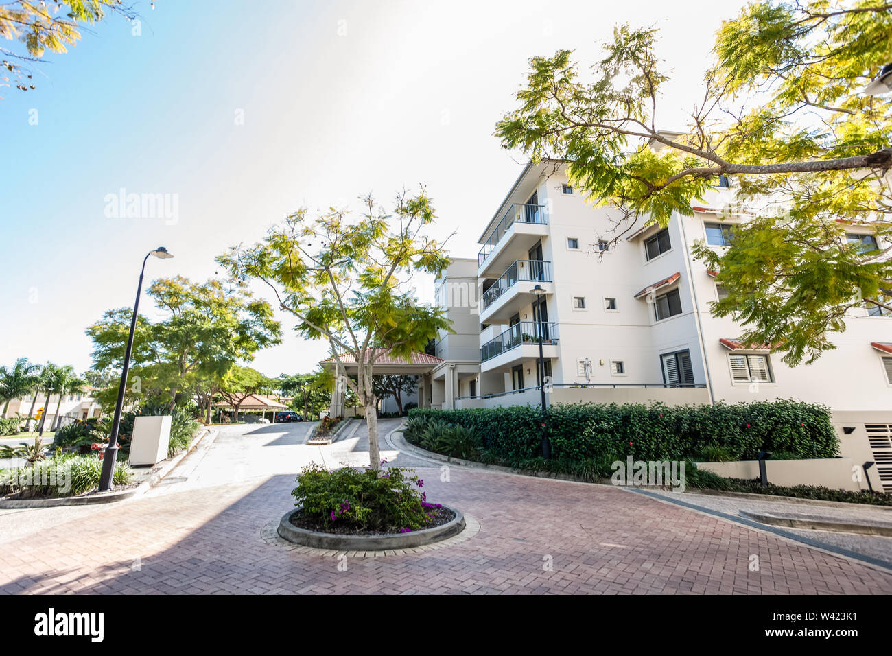 A view of the tiled driveway at The Heath hotel with plenty of ...