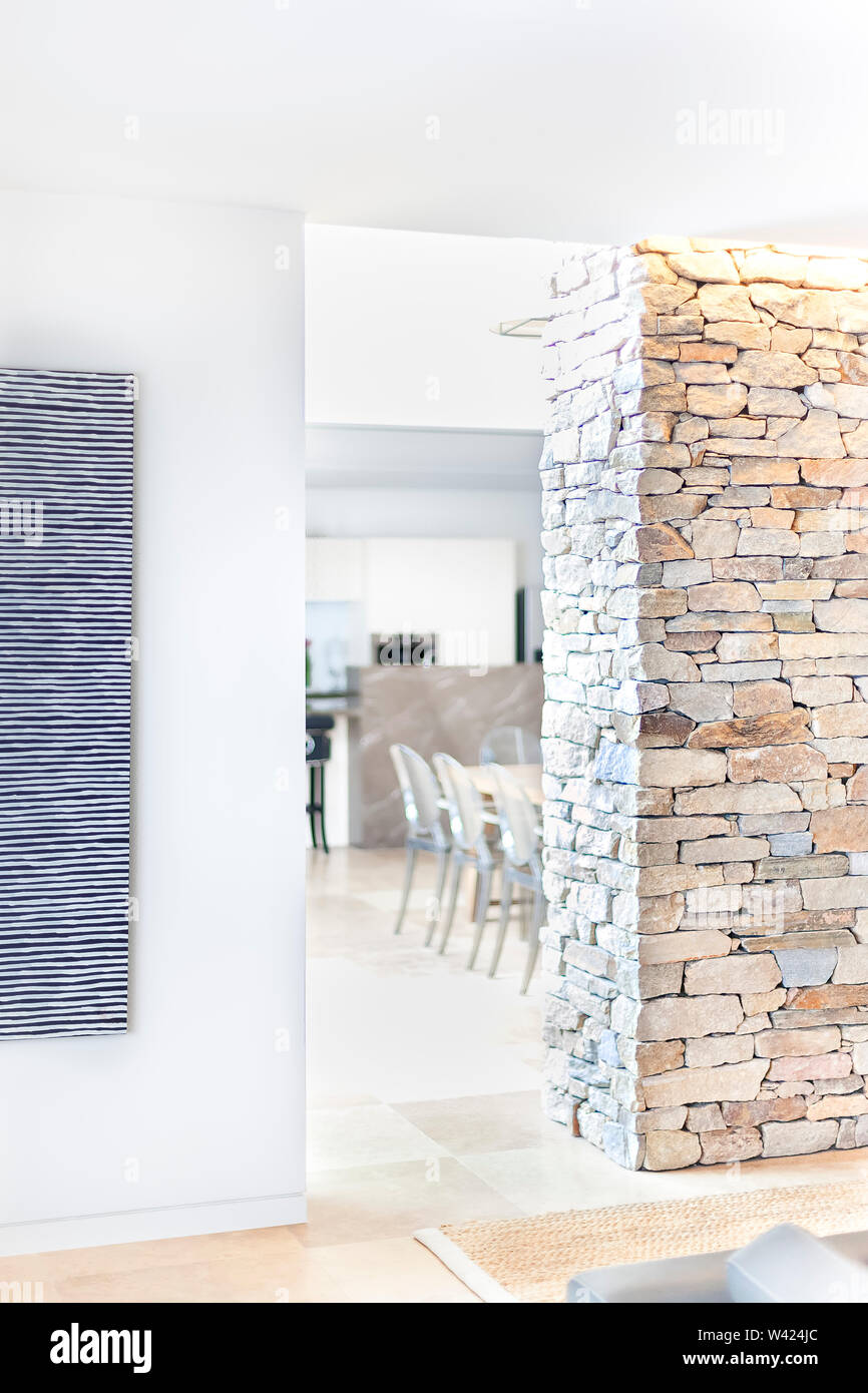 White Stone Wall Interior