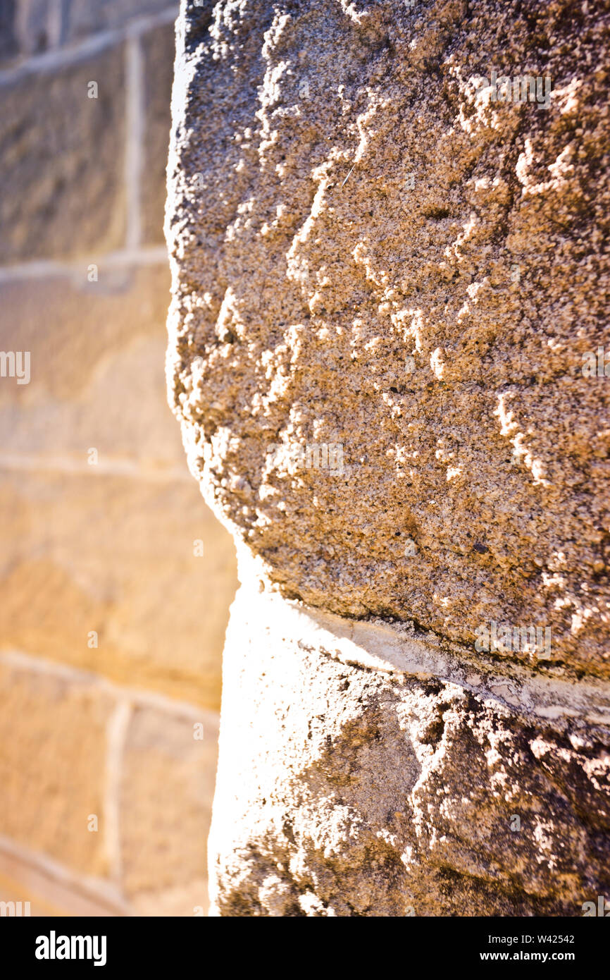 Stone texture wall close up details and blurred background Stock Photo ...