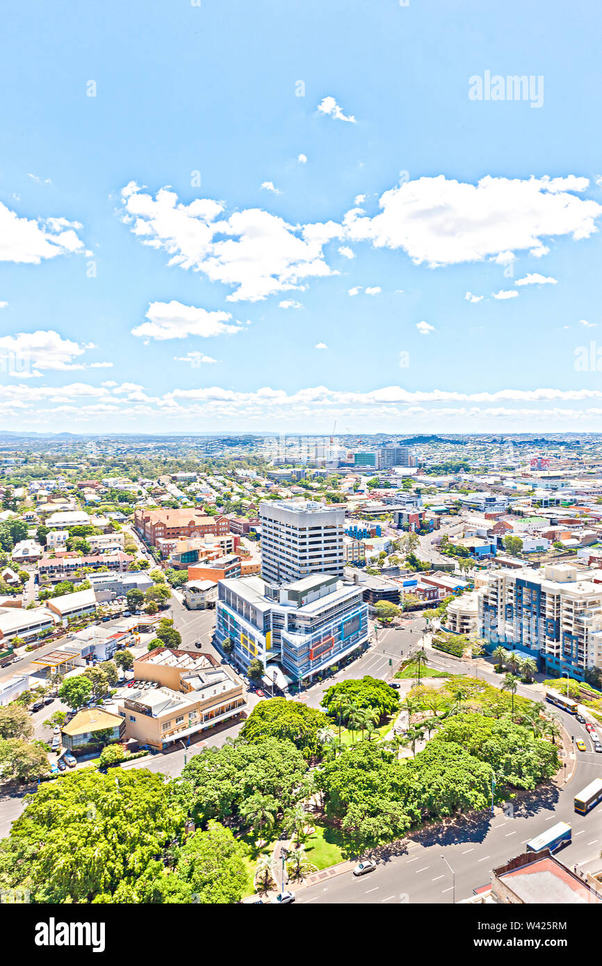 Green tree view of luxury city with buildings, business city and ...