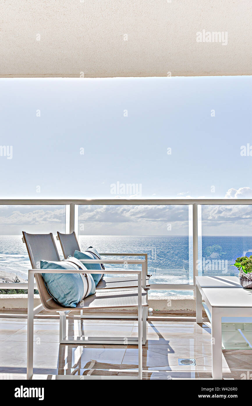 A mesmerizing balcony view of the open sea Stock Photo - Alamy