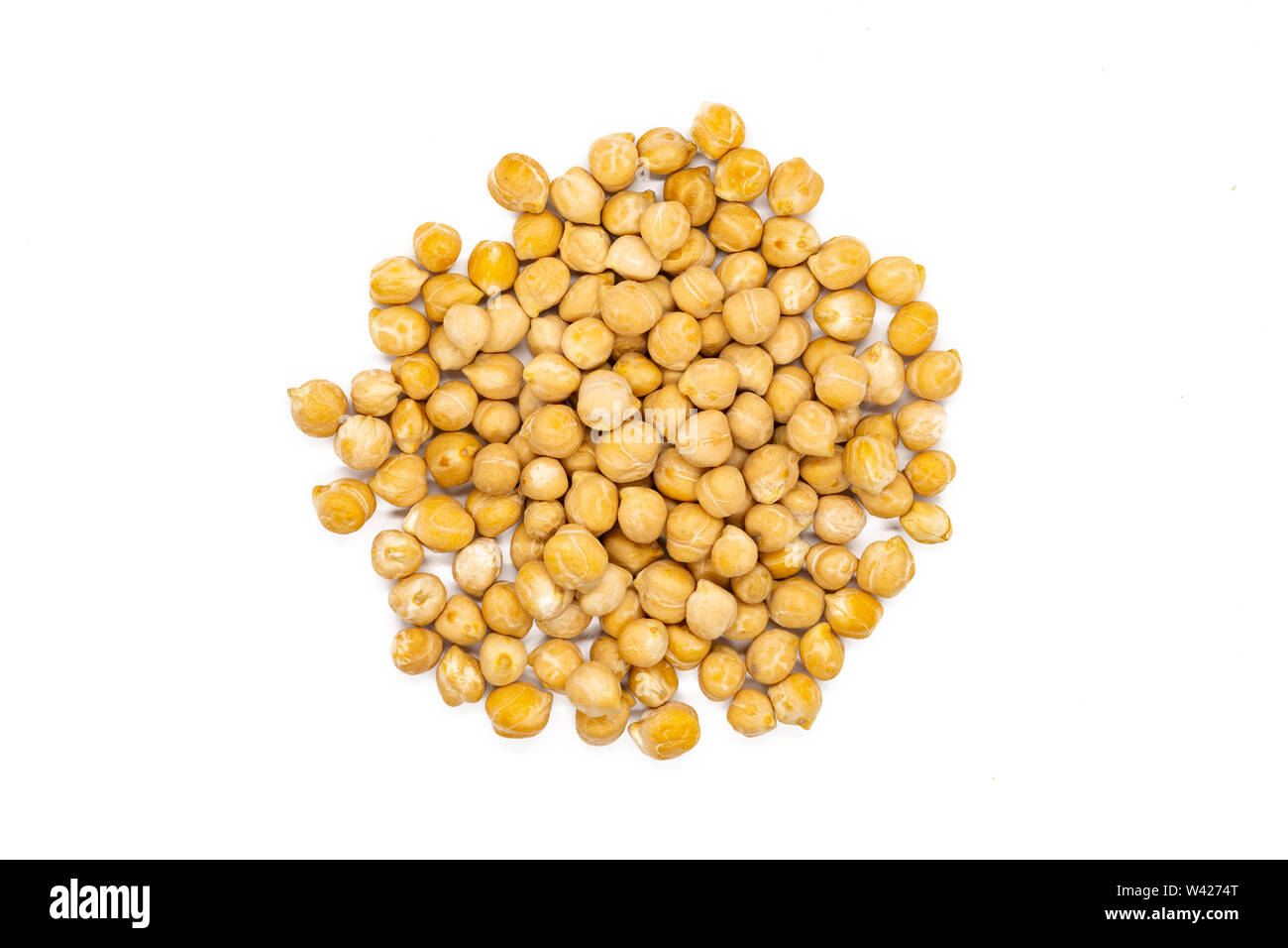 Chickpea bunch, isolated, close up, macro, top view. Chickpea is rich ...