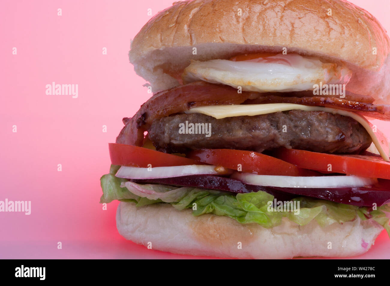 Side view of a burger bun design, hot burgers, including fish and ...