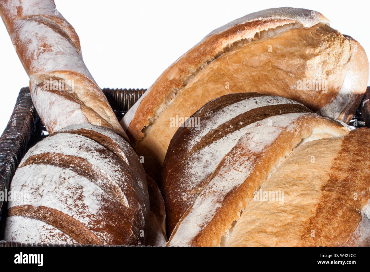 Brown bun with cheese and salt, hot food including meat and vegetable ...
