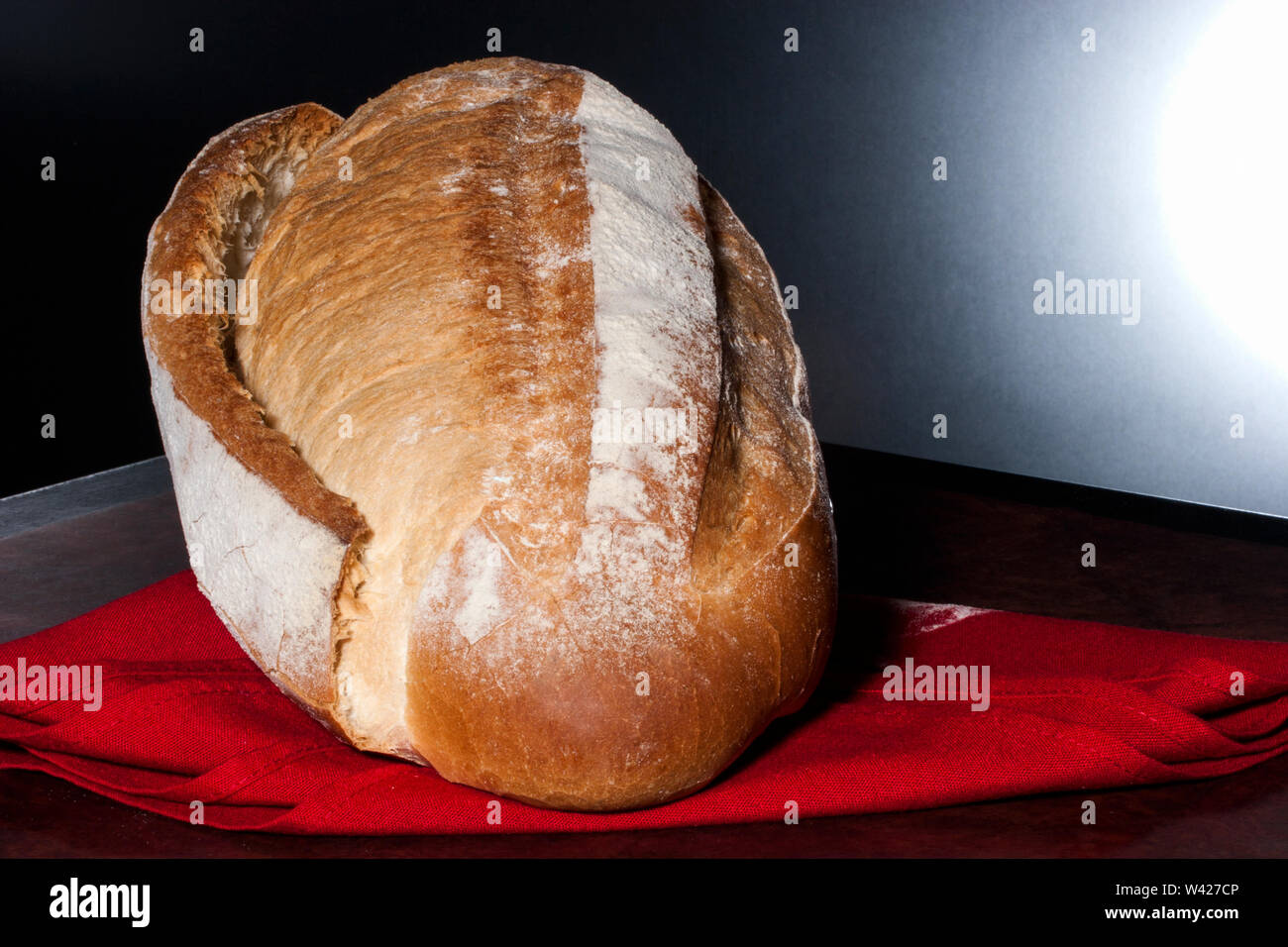 Front view of fresh salt bun with fish, hot food including meat and ...