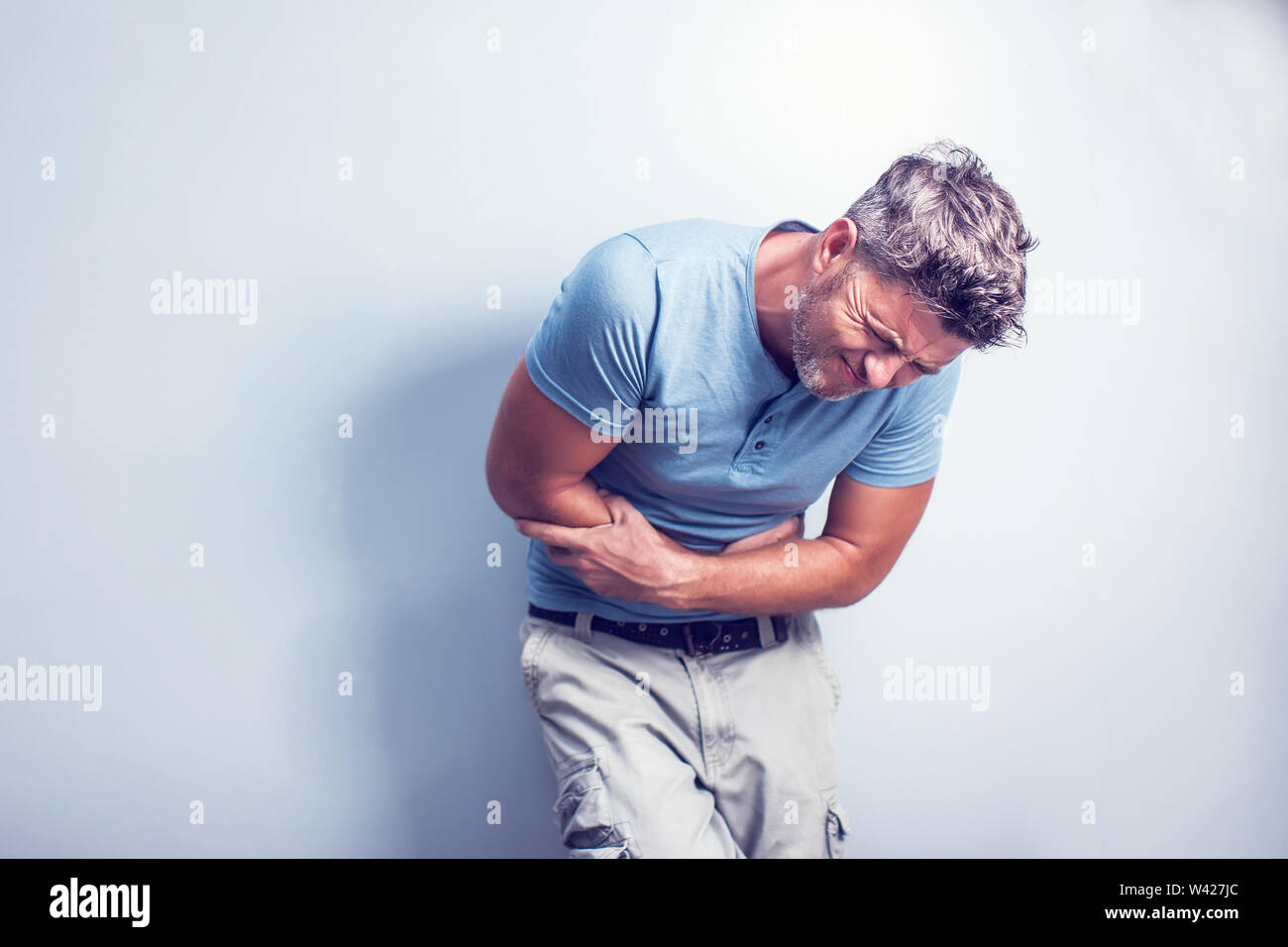 People, healthcare and health problem concept - unhappy man suffering ...