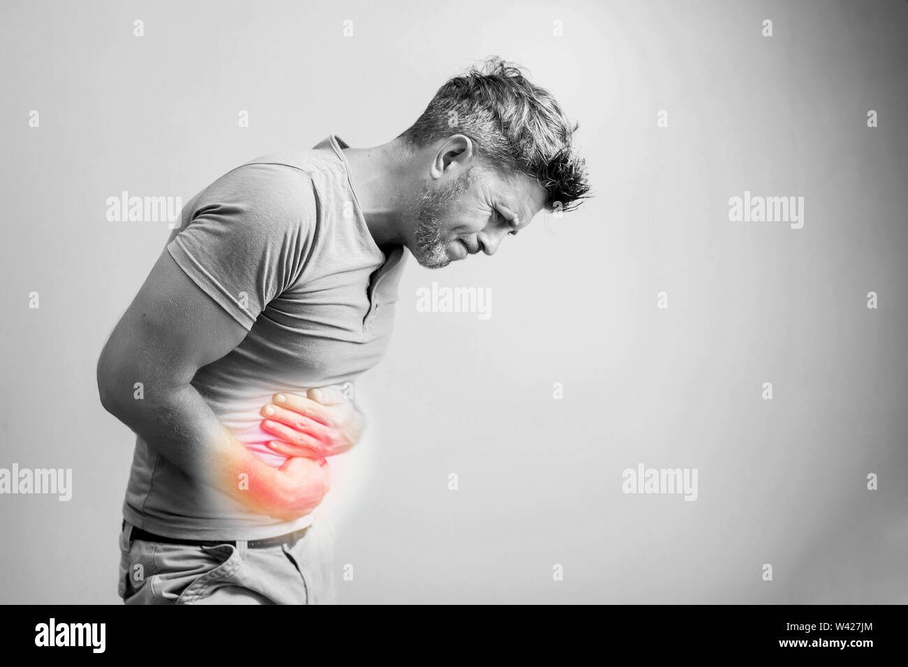 People, healthcare and health problem concept - unhappy man suffering ...