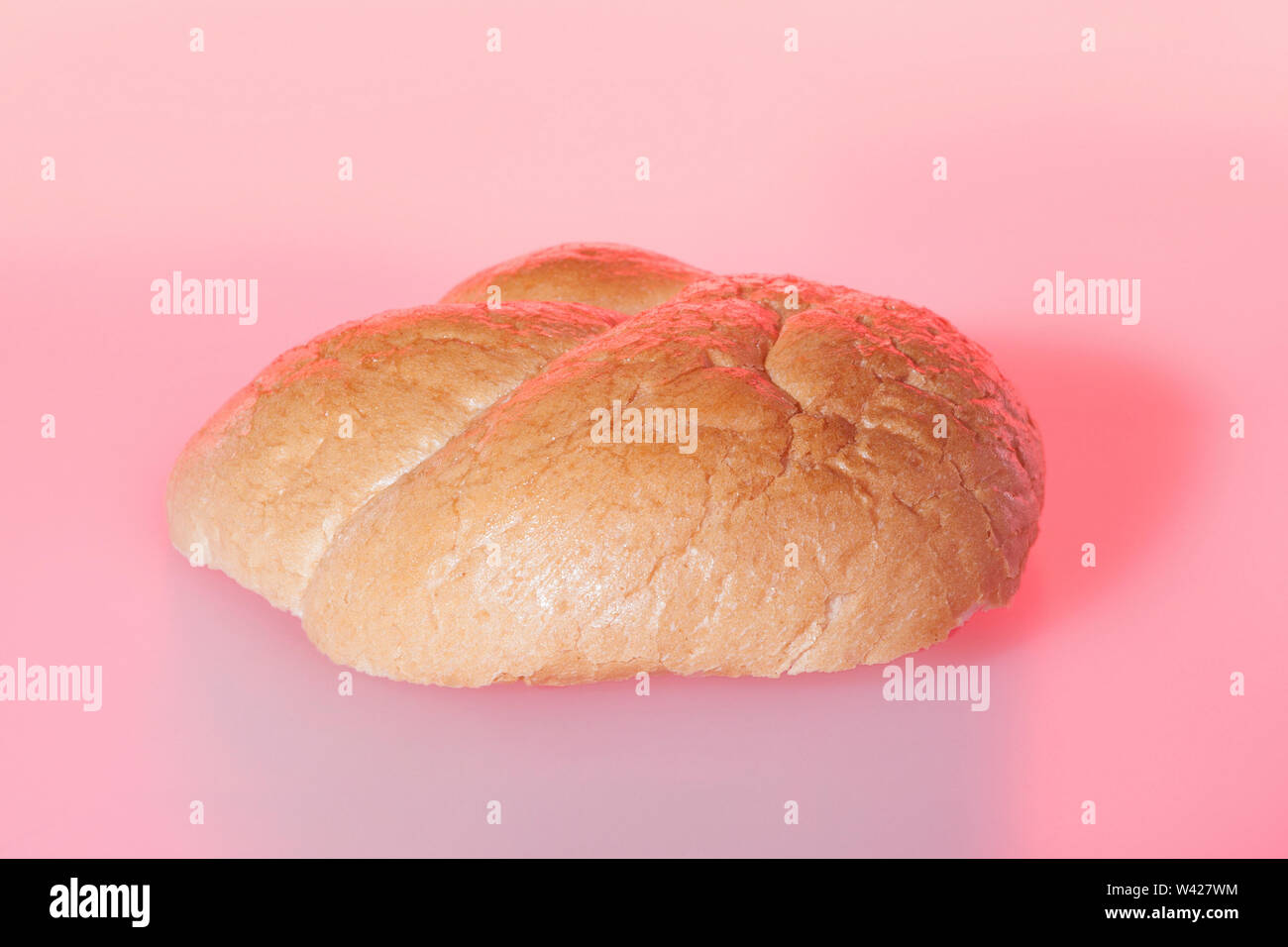 Piece of brown buns with shiny look, burger including meat and ...