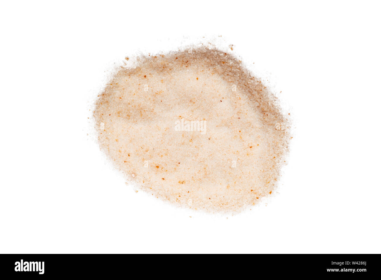 Himalayan salt bunch, isolated, close up, macro, top view. Flavor food ...