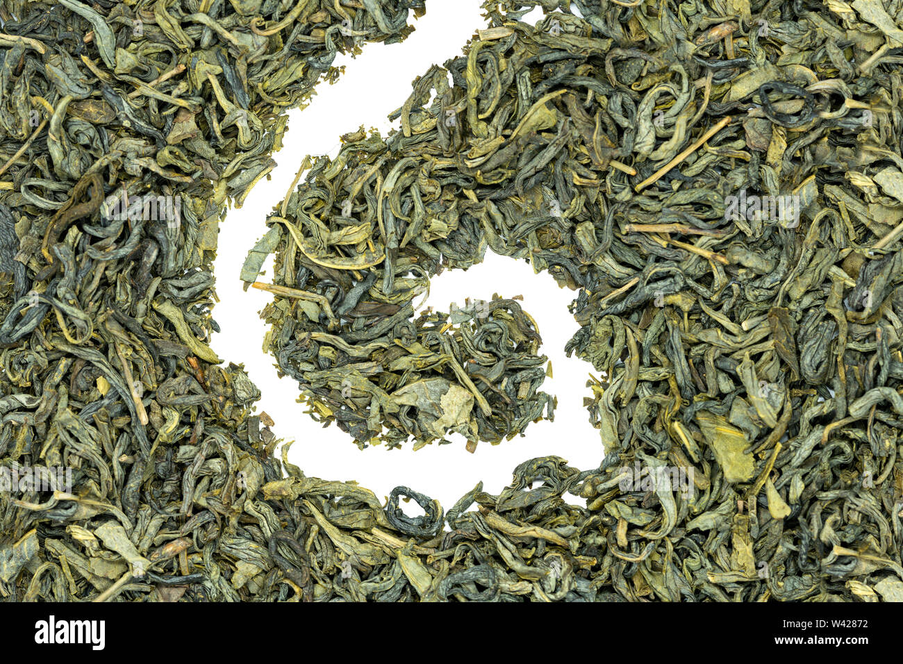 Huangshan Maofeng green tea, close up, macro. China yellow mountain ...