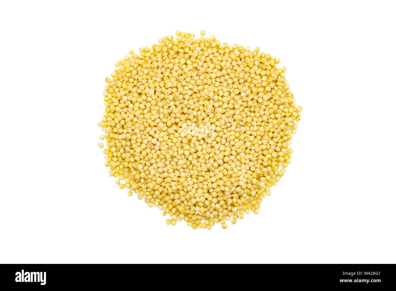 Bunch of millet groats, close up, top view. Gluten-Free and non ...