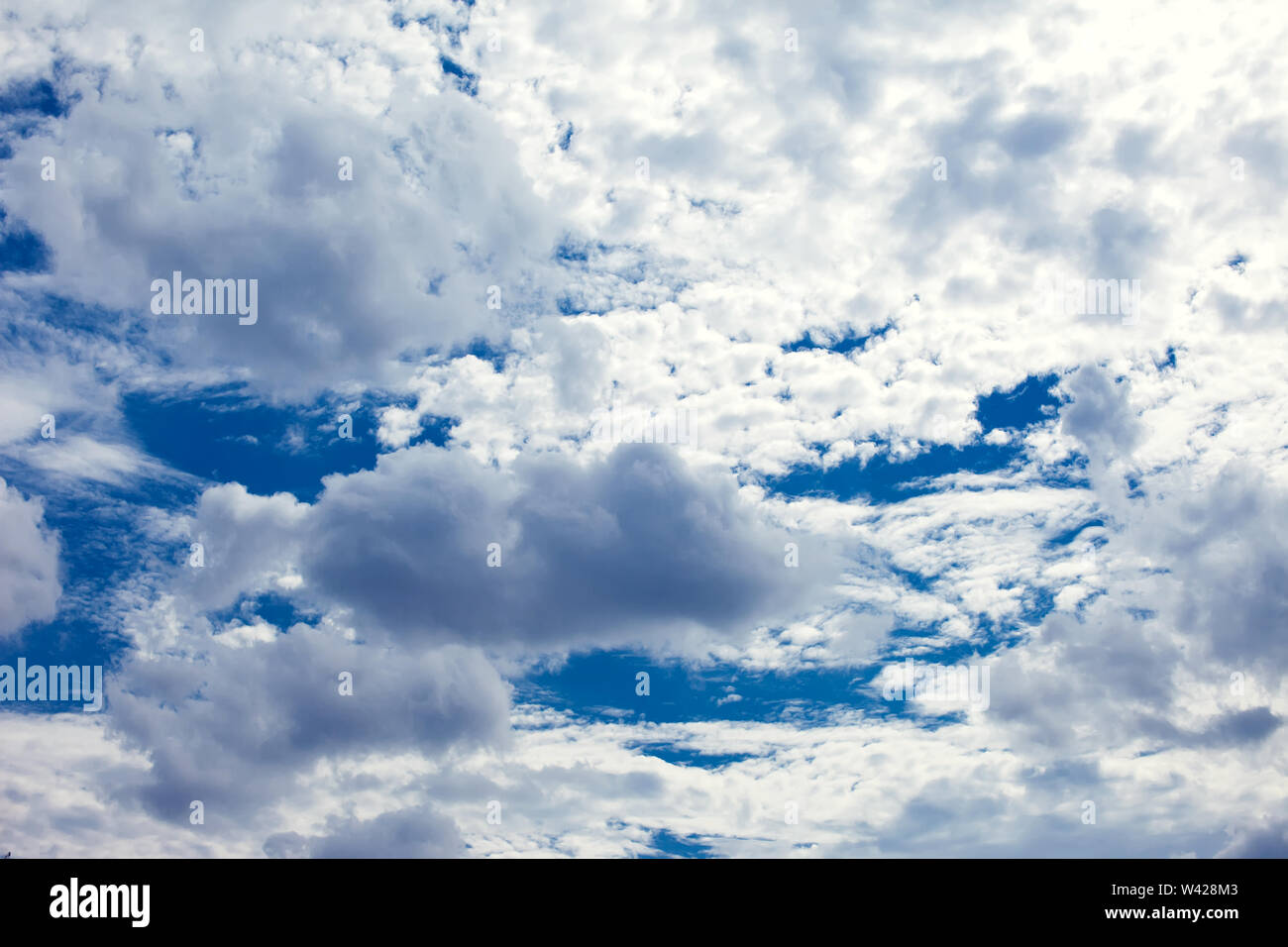 Blue sky with cloud. Clearing day and Good weather Stock Photo - Alamy