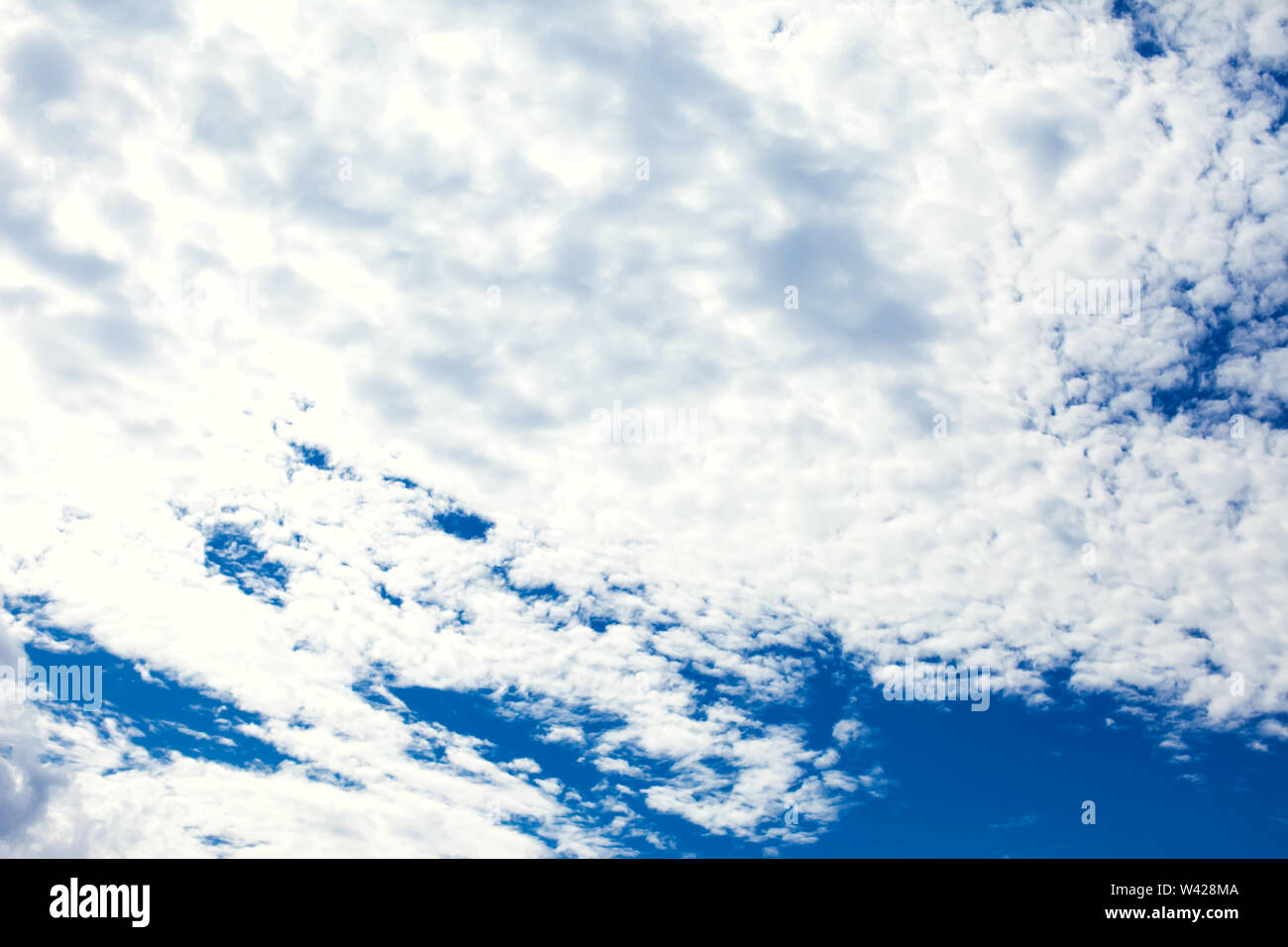 Blue sky with cloud. Clearing day and Good weather Stock Photo - Alamy