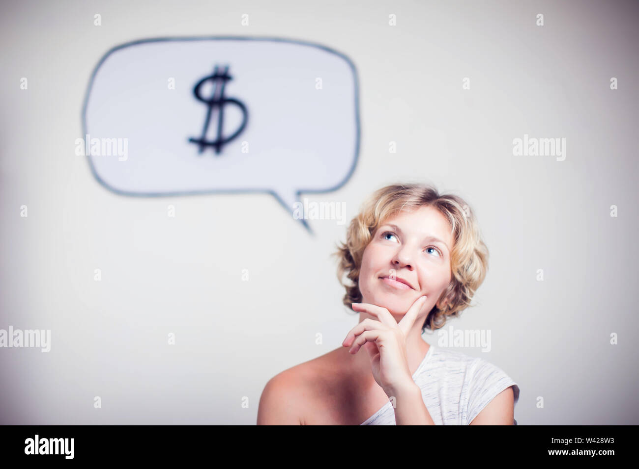 Cartoon female head bubble hi-res stock photography and images - Alamy