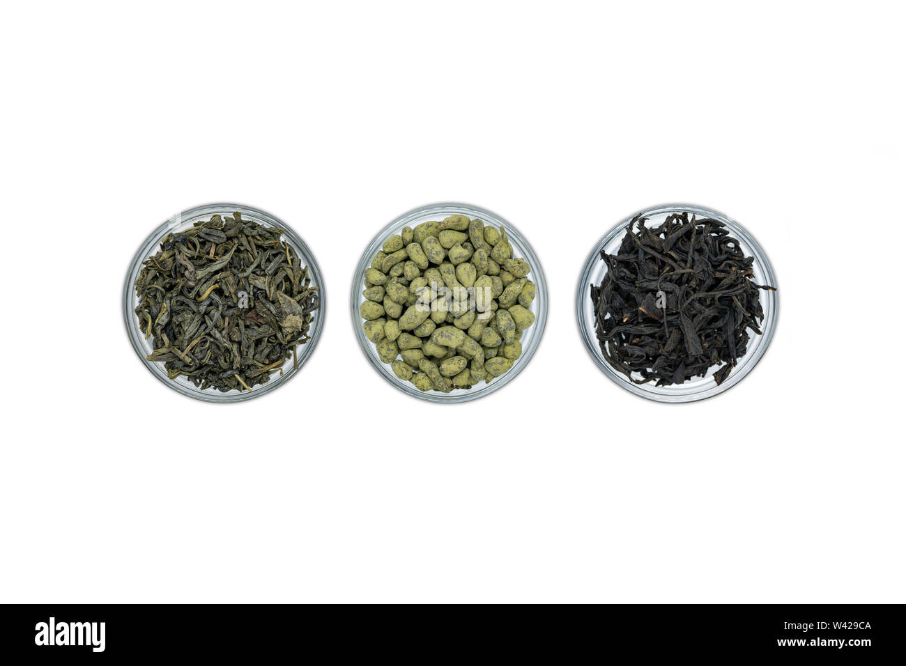 Three famous chinese teas. Huangshan Maofeng green tea, Ginseng oolong ...