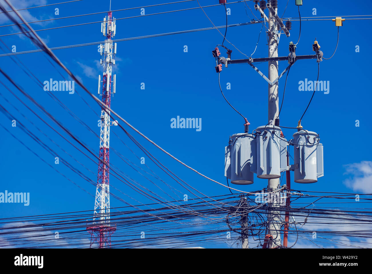 Thailand Messy Electrical Wiring High Resolution Stock Photography and ...