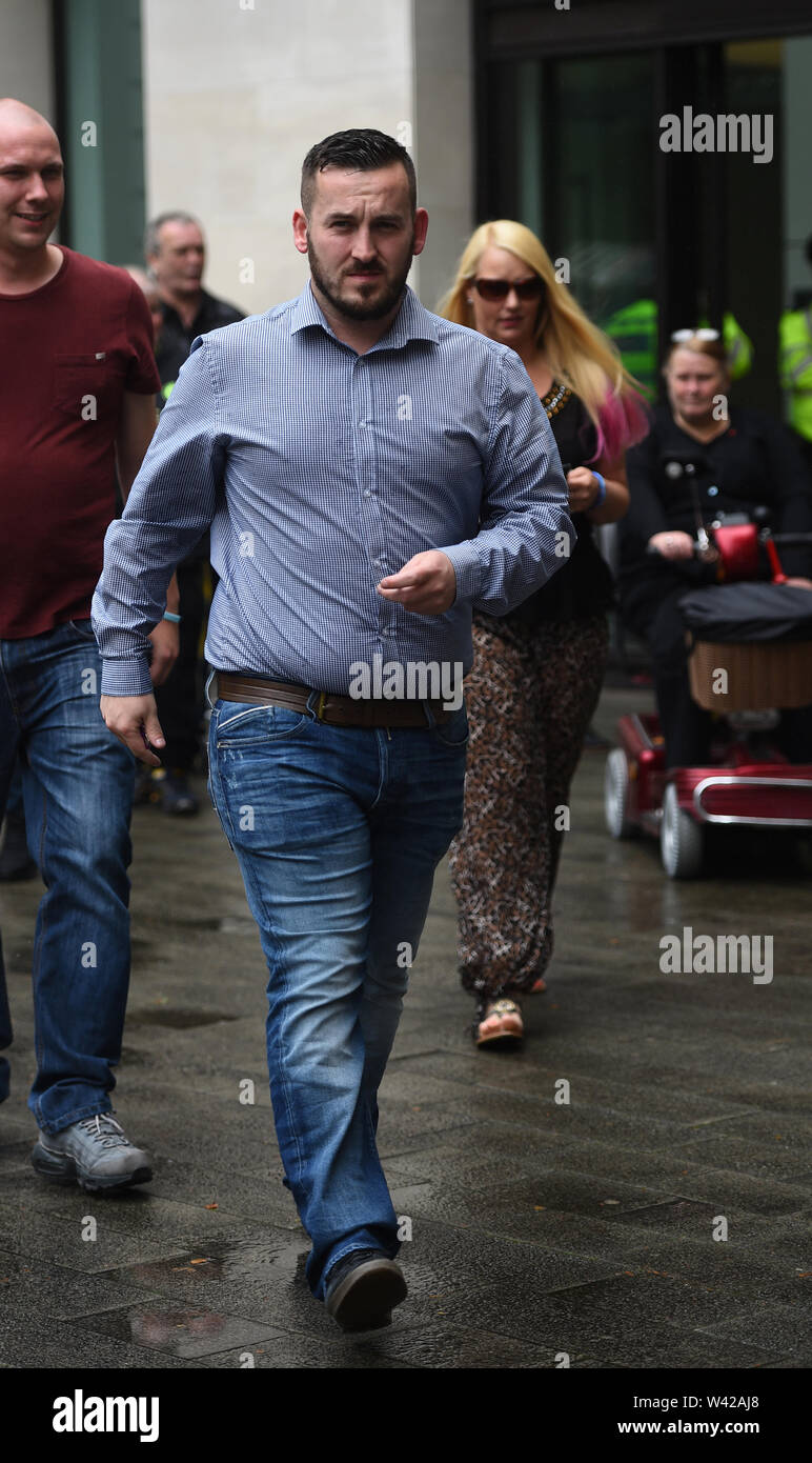 James Goddard outside Westminster Magistrates Court, London where he is ...
