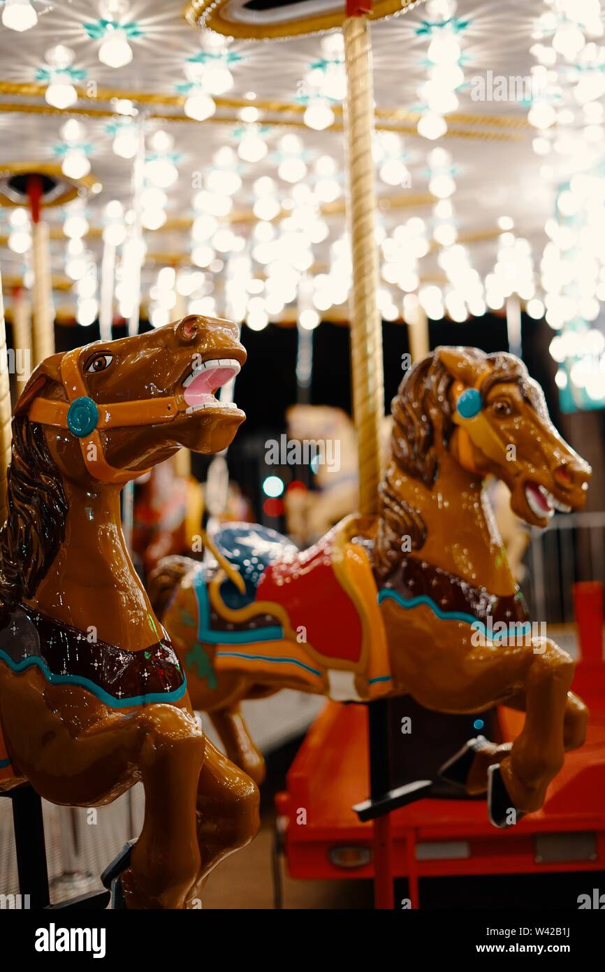 Old fashioned merry go around hi-res stock photography and images - Alamy