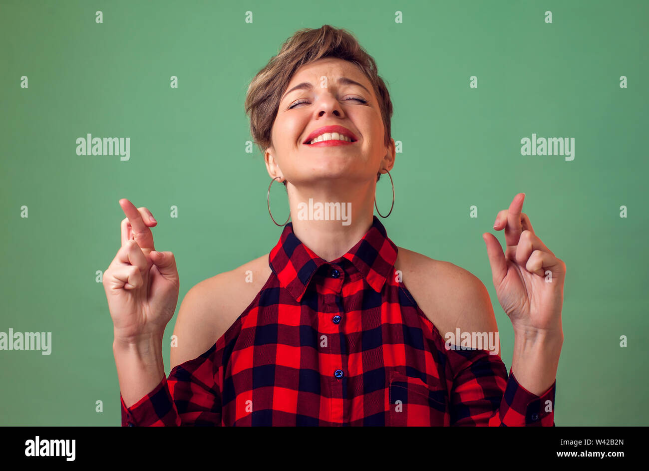 Angry cross young woman hi-res stock photography and images - Alamy