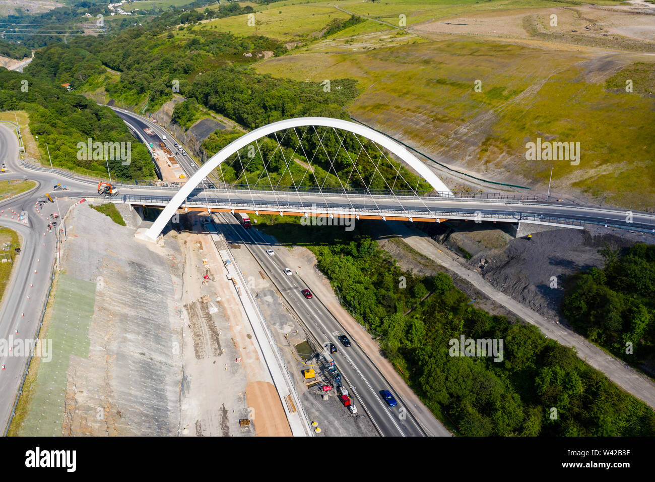 BRYNMAWR, WALES, UK - JULY 3, 2019: Aerial view of the new Jack ...