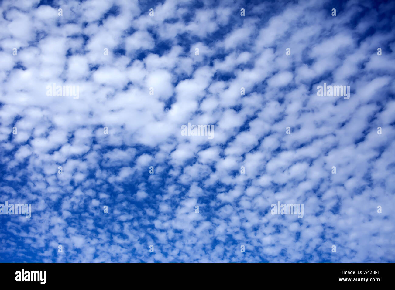 Blue sky background with a tiny clouds Stock Photo - Alamy