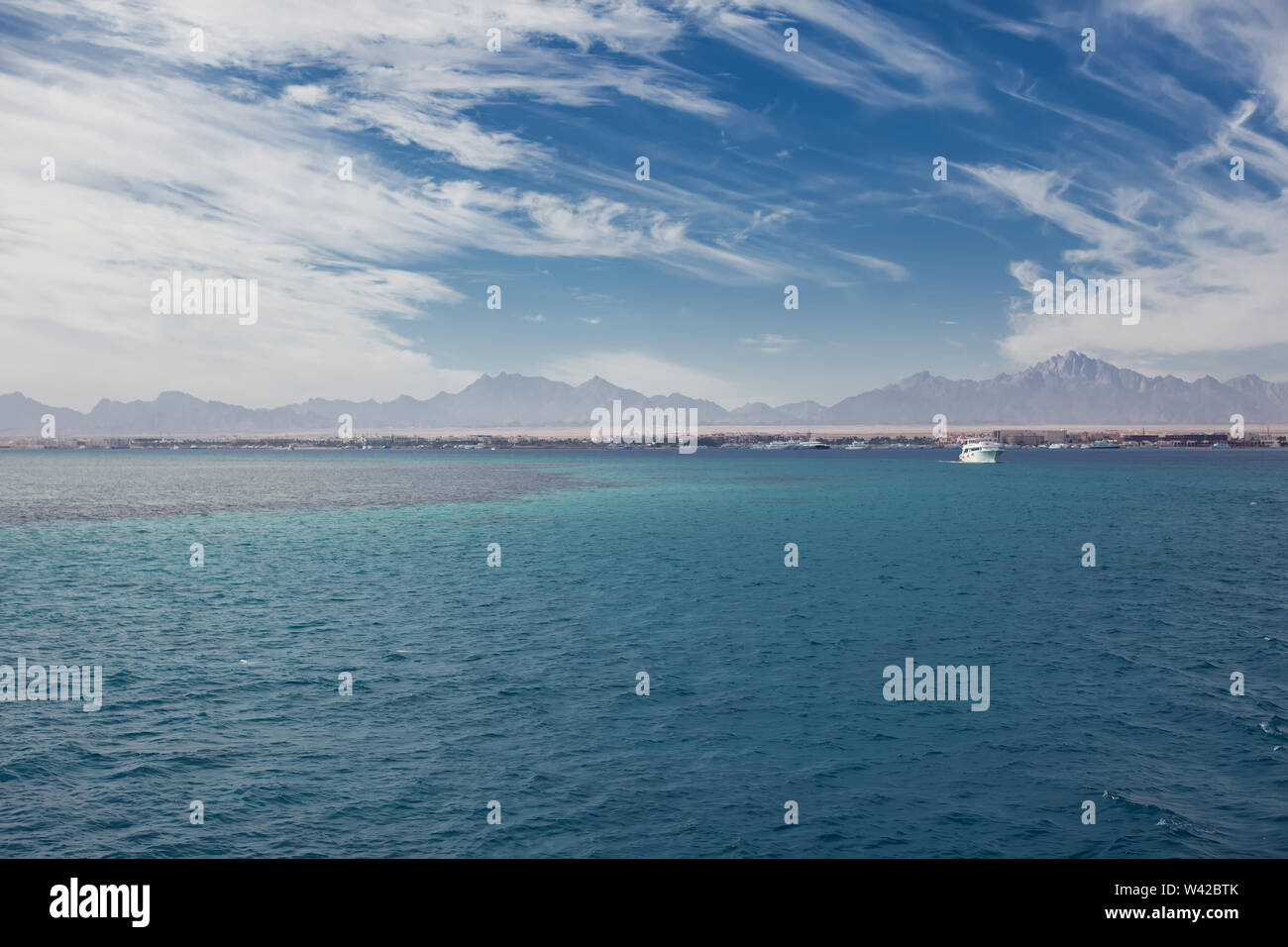 Calm Sea and Blue Sky Background Stock Photo - Alamy