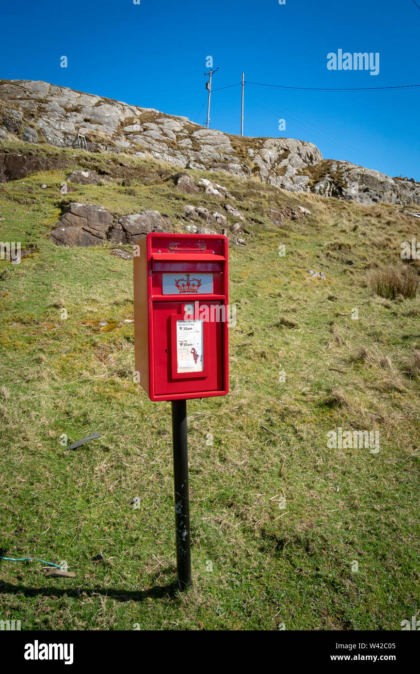 Post Box, Isle of Scalpay, Harris, Hebrides, Scotland, Uk Stock Photo ...