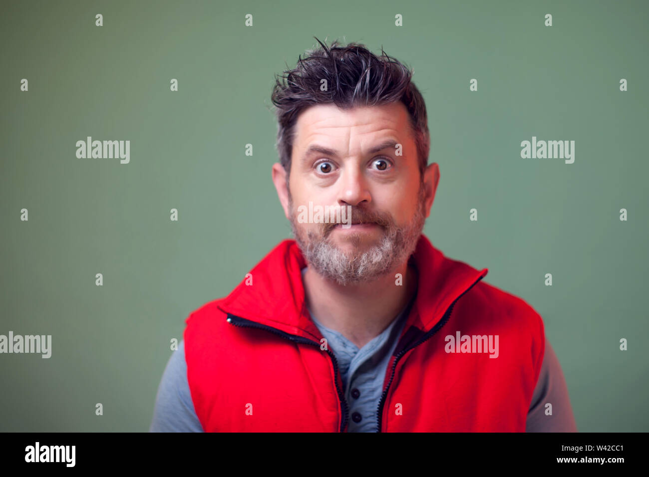 People and emotions - a portrait of man with beard with kind face Stock ...