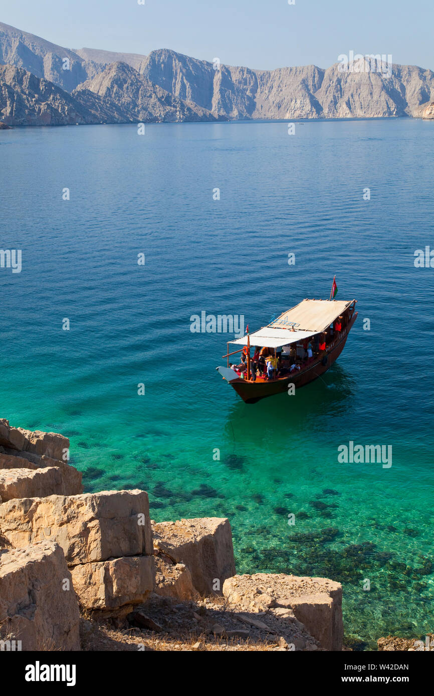 Península de Musandam, Oman, Golfo Pérsico Stock Photo - Alamy
