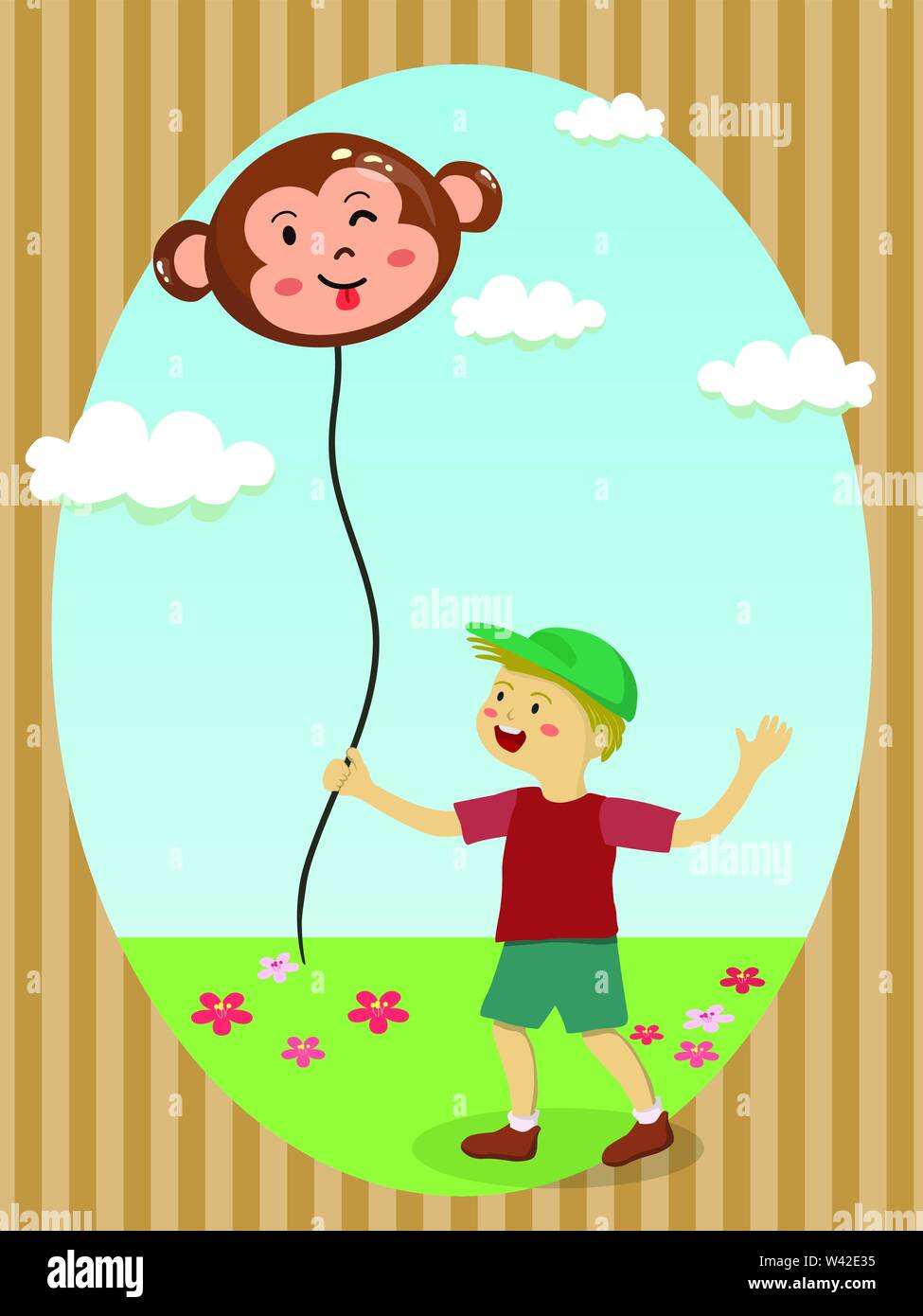 Monkey vector vectors hi-res stock photography and images - Alamy