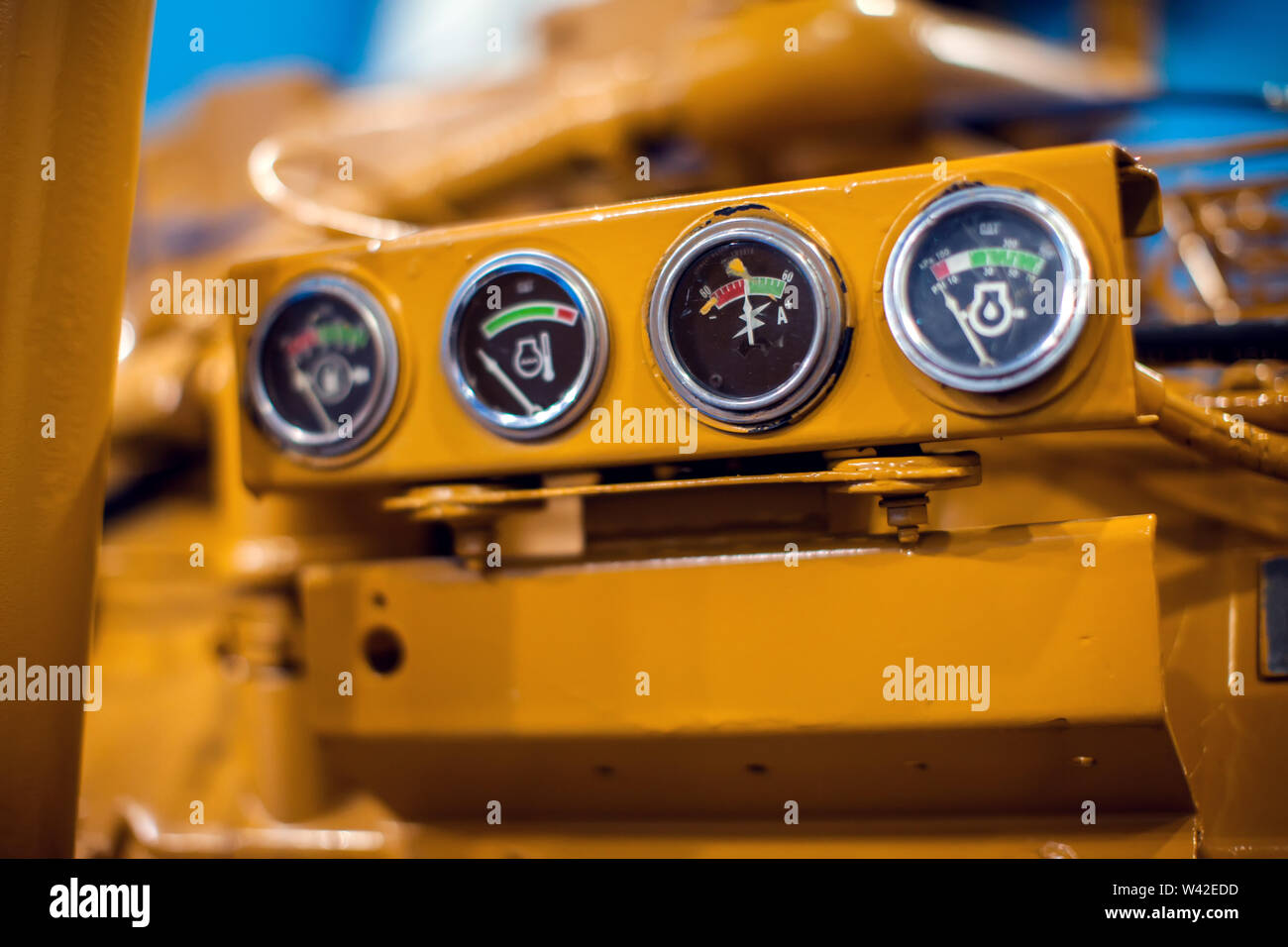 Side view of a motor boat engine Detailed closeup shoot. Recreation and ...