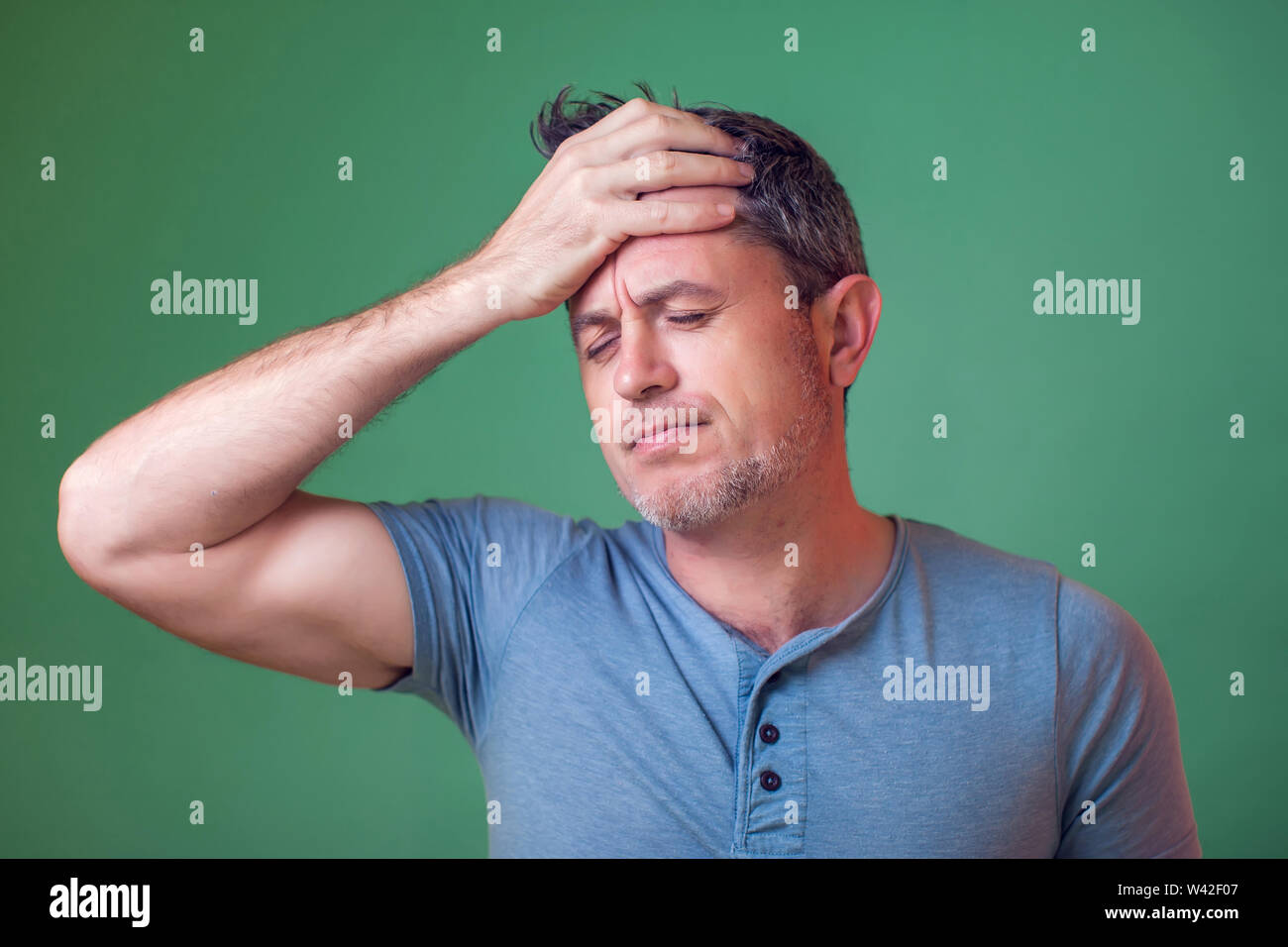 Collage young people having headache hi-res stock photography and ...