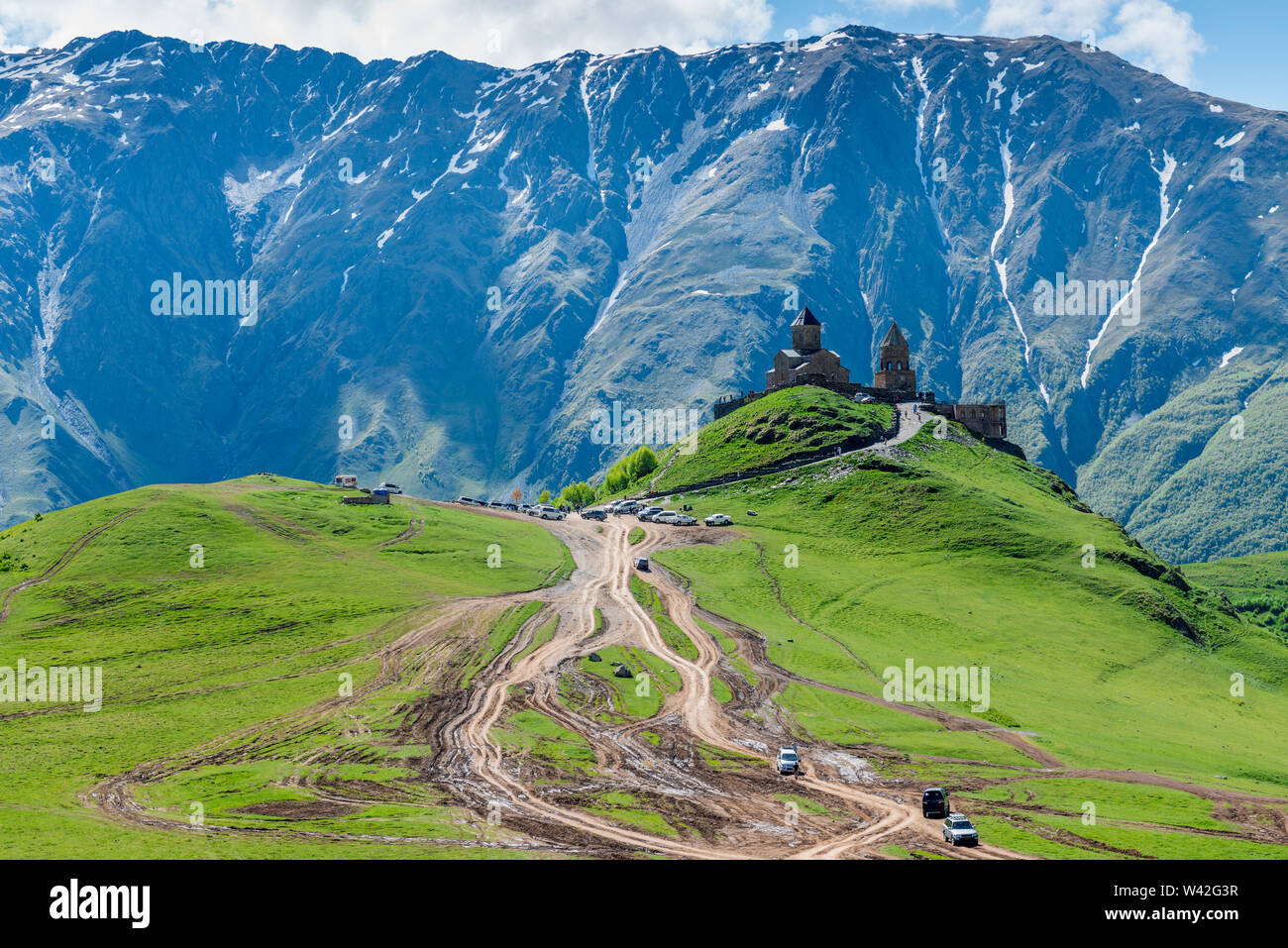 Stepantsminda a hill hi-res stock photography and images - Alamy