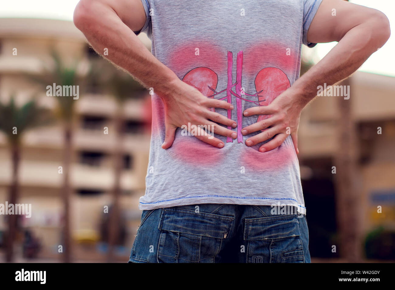 People, health care and medicine concept - unhappy man suffering from ...