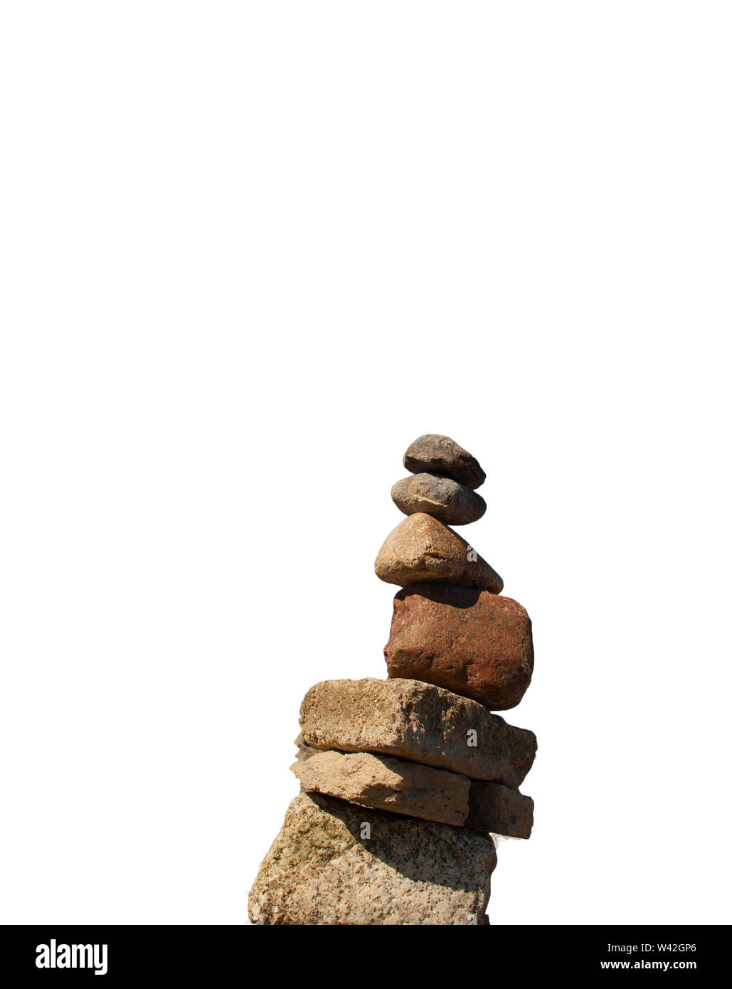 Balancing stones white background hi-res stock photography and images ...