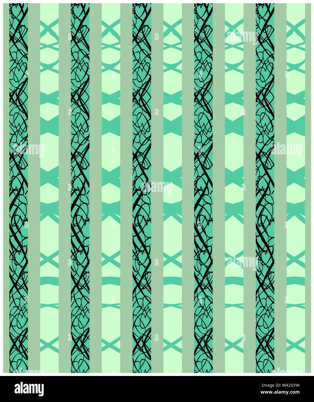 Teal and petrol colors pattern in art deco style Stock Vector Image ...