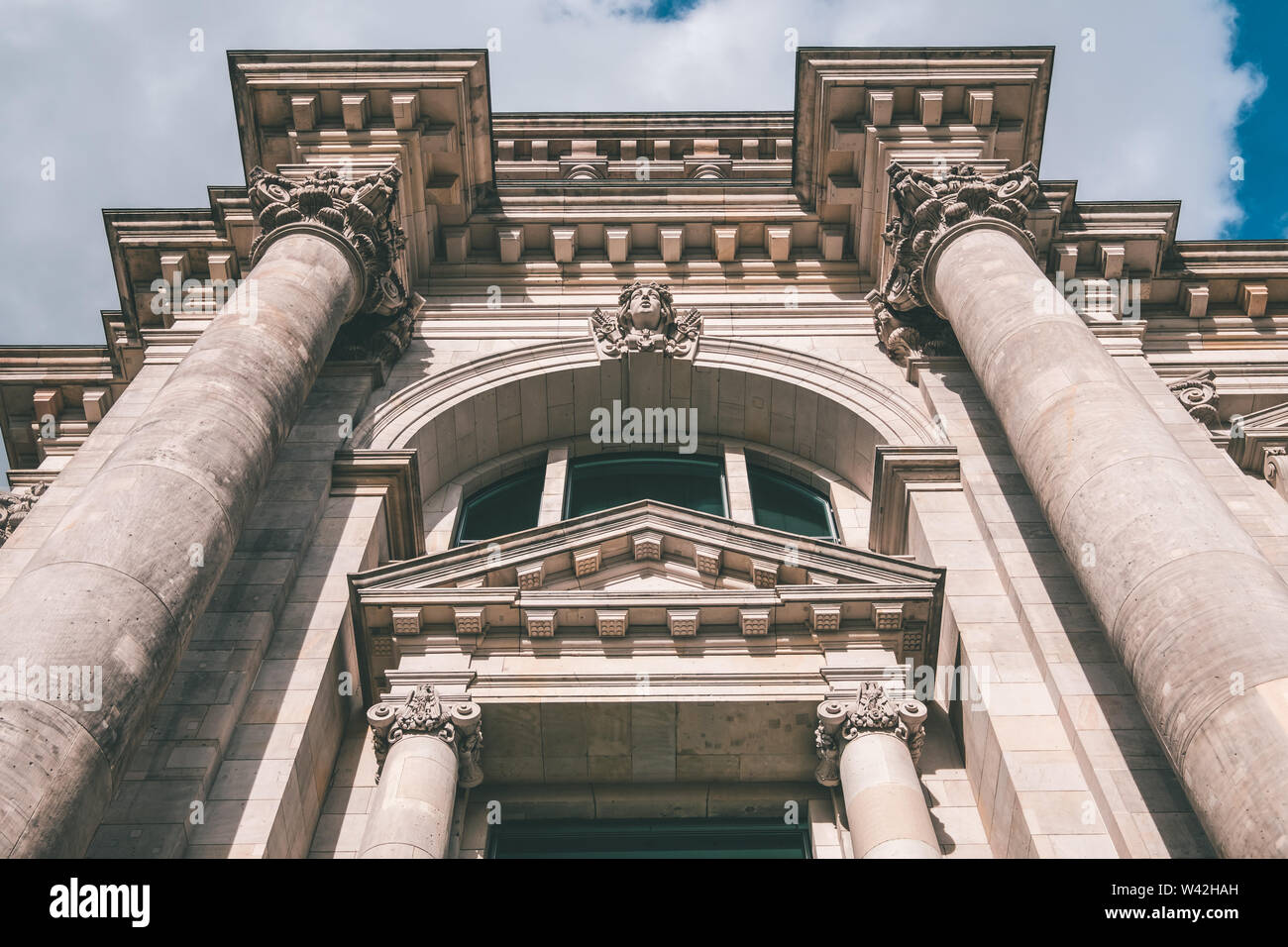 Berlin, Germany - october 2017: Historic facade details of the German ...