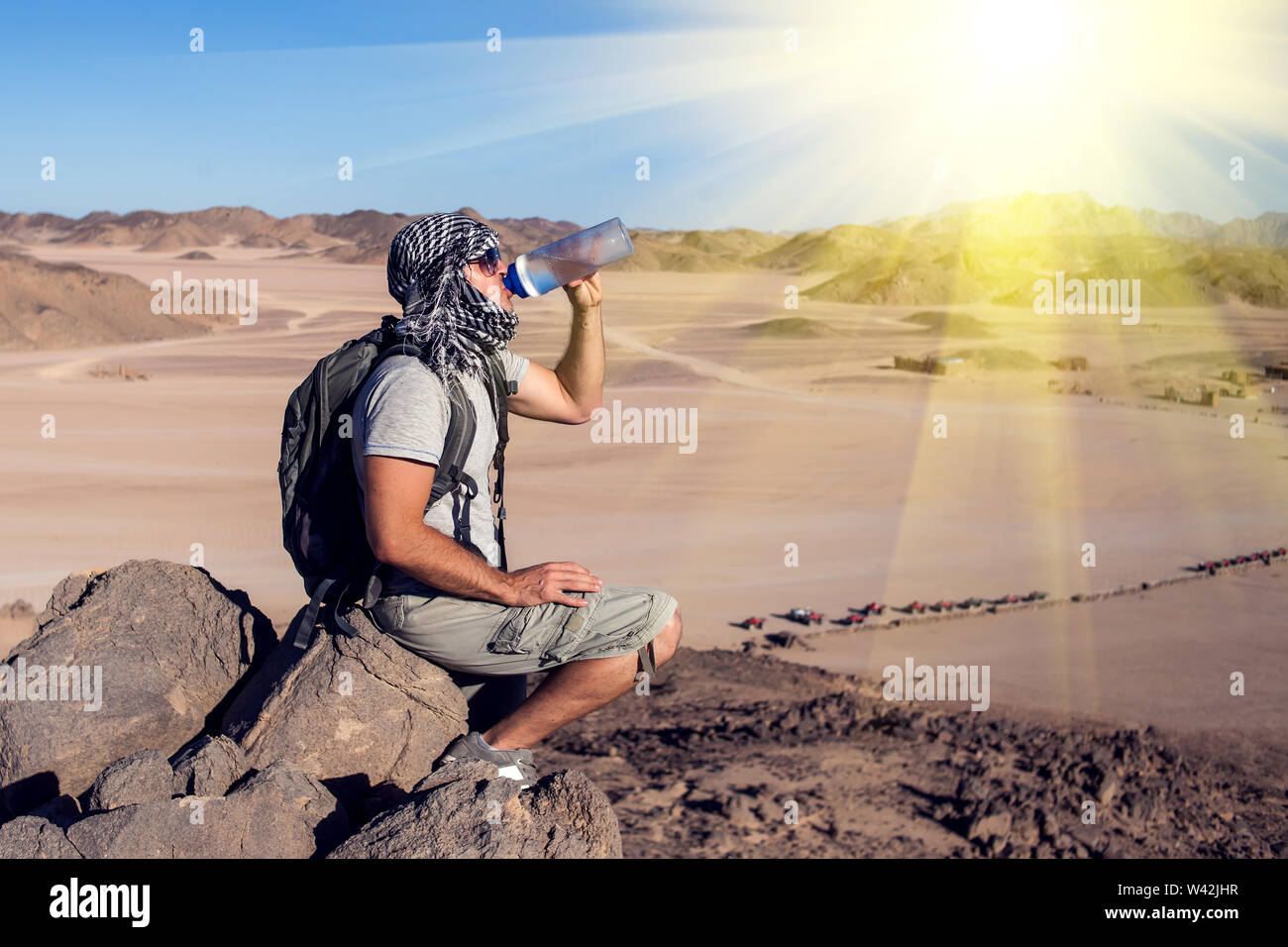 Man desert drink hi-res stock photography and images - Alamy