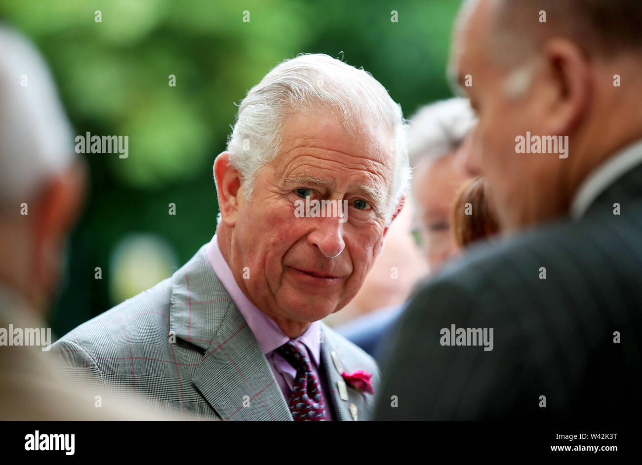 The Prince of Wales arrives for a visit to Woolcool in Stone ...