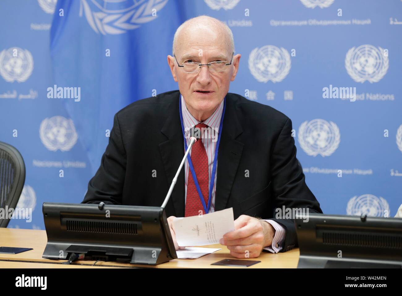 United Nations, New York, USA, July 12, 2019 - Justice Edwin Cameron ...
