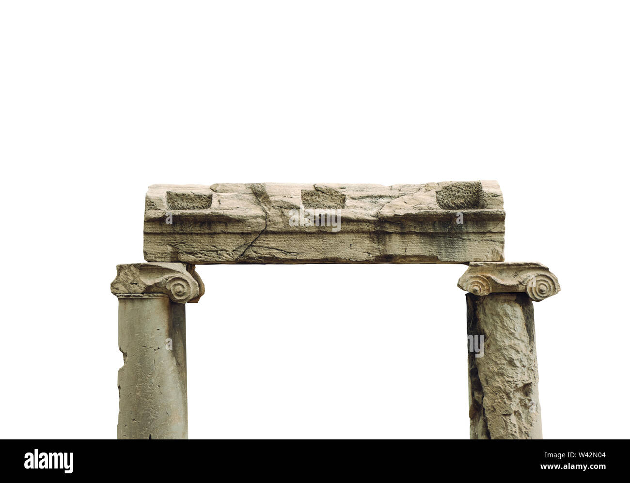 Ancient greek stone wall Cut Out Stock Images & Pictures - Alamy