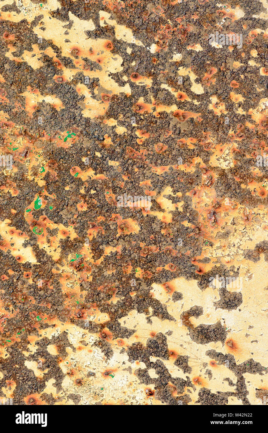 Yellow-broun rusty metal texture background close up Stock Photo - Alamy