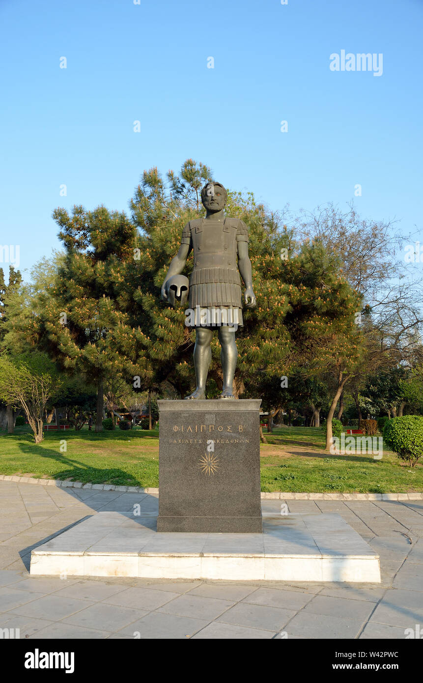 Statue of Philip II of Macedon, father of Alexander the Great Stock ...