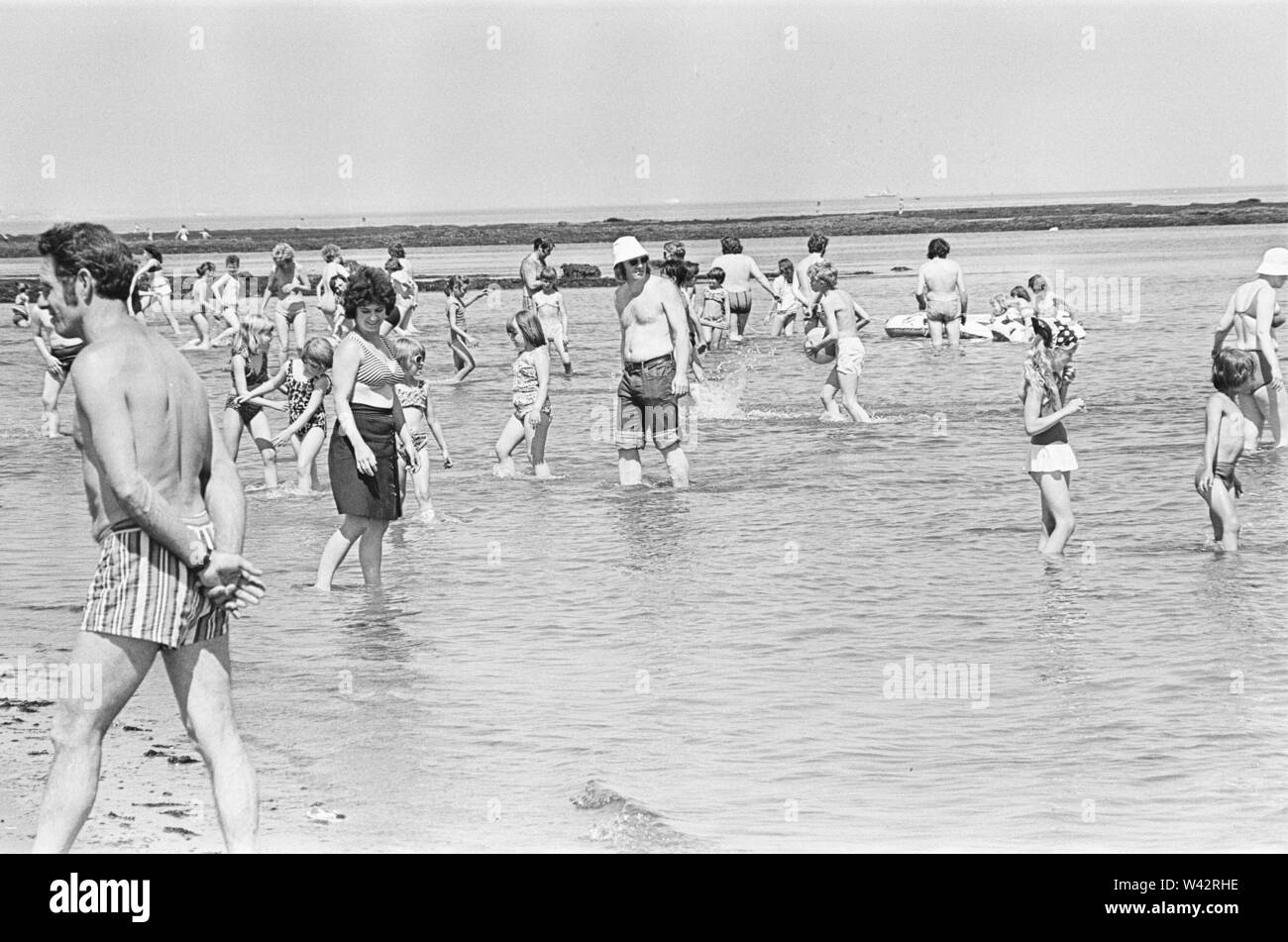 Summer Weather Beach Scenes, Teesside, August 1976 Stock Photo - Alamy