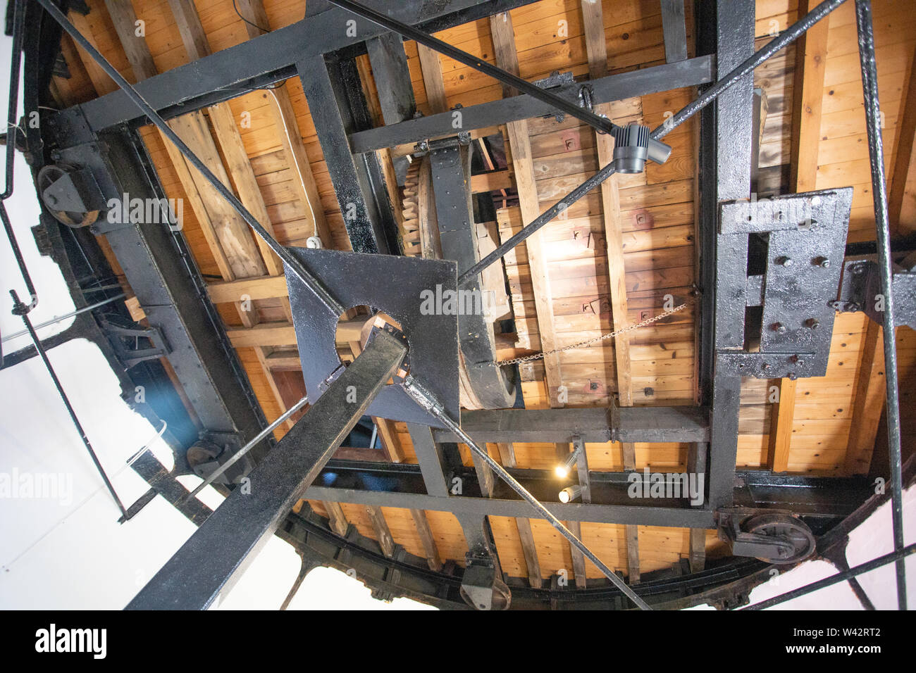 shafts and cogs of Lytham tower Windmill Stock Photo - Alamy