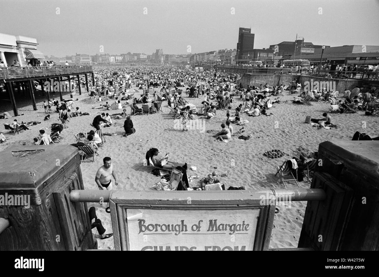Bank holiday scenes at Margate, Kent. 27th August 1967 Stock Photo - Alamy