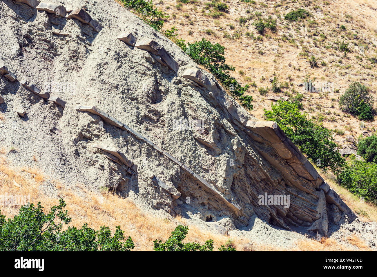 Rock formations in the mountainside Stock Photo - Alamy