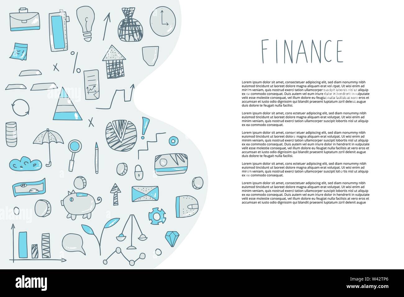 Banners template with finance elements. Business concept. Vector color ...