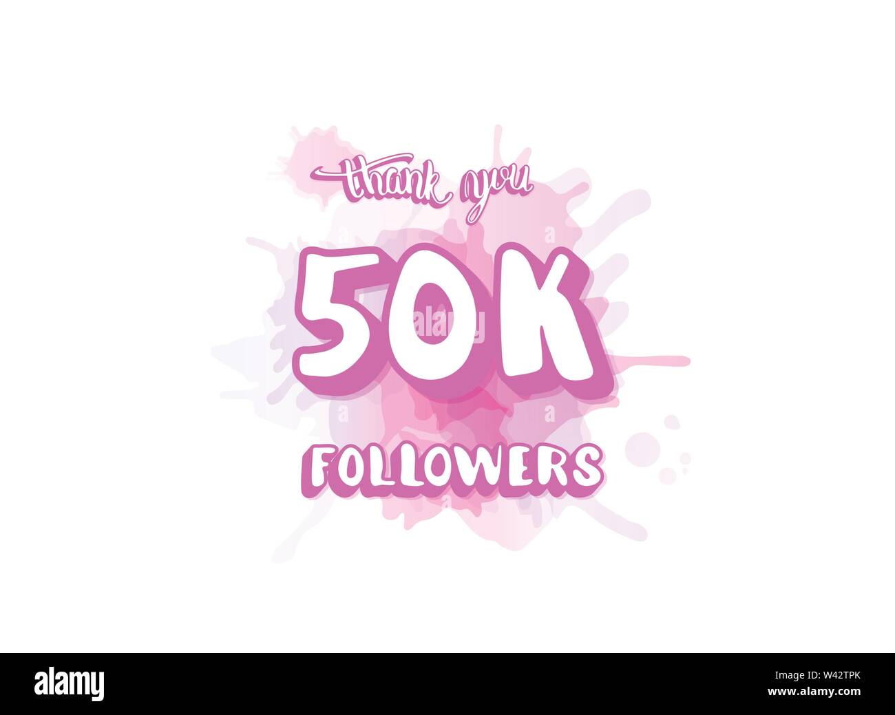 50k followers thank you social media template. Square post for internet ...